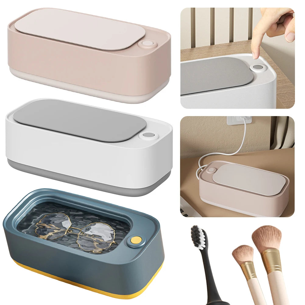 Mini Ultrasonic Washer with 1-Touch Working High Frequency Vibration ...